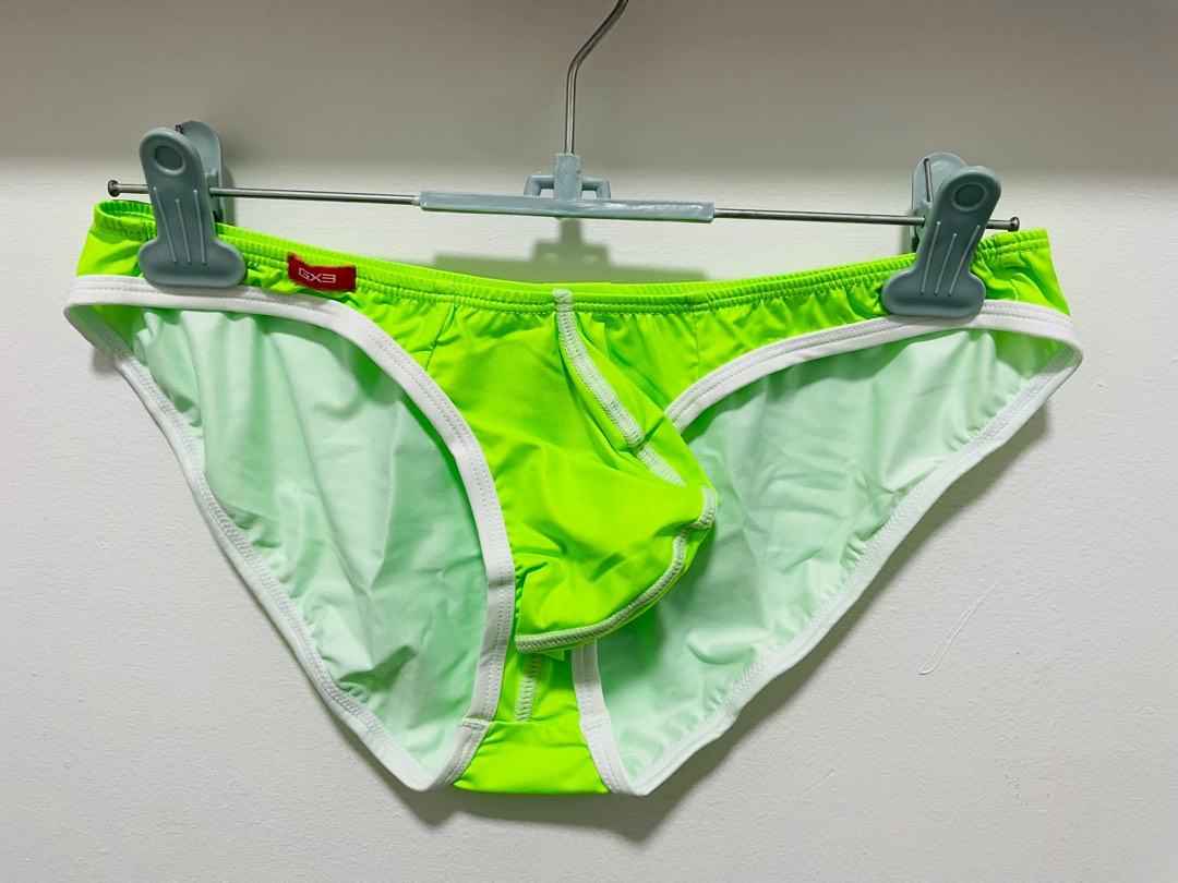 GX3 GLOSS NEON Ultra V Bikini Underwear, Green, size L, Men's Fashion ...