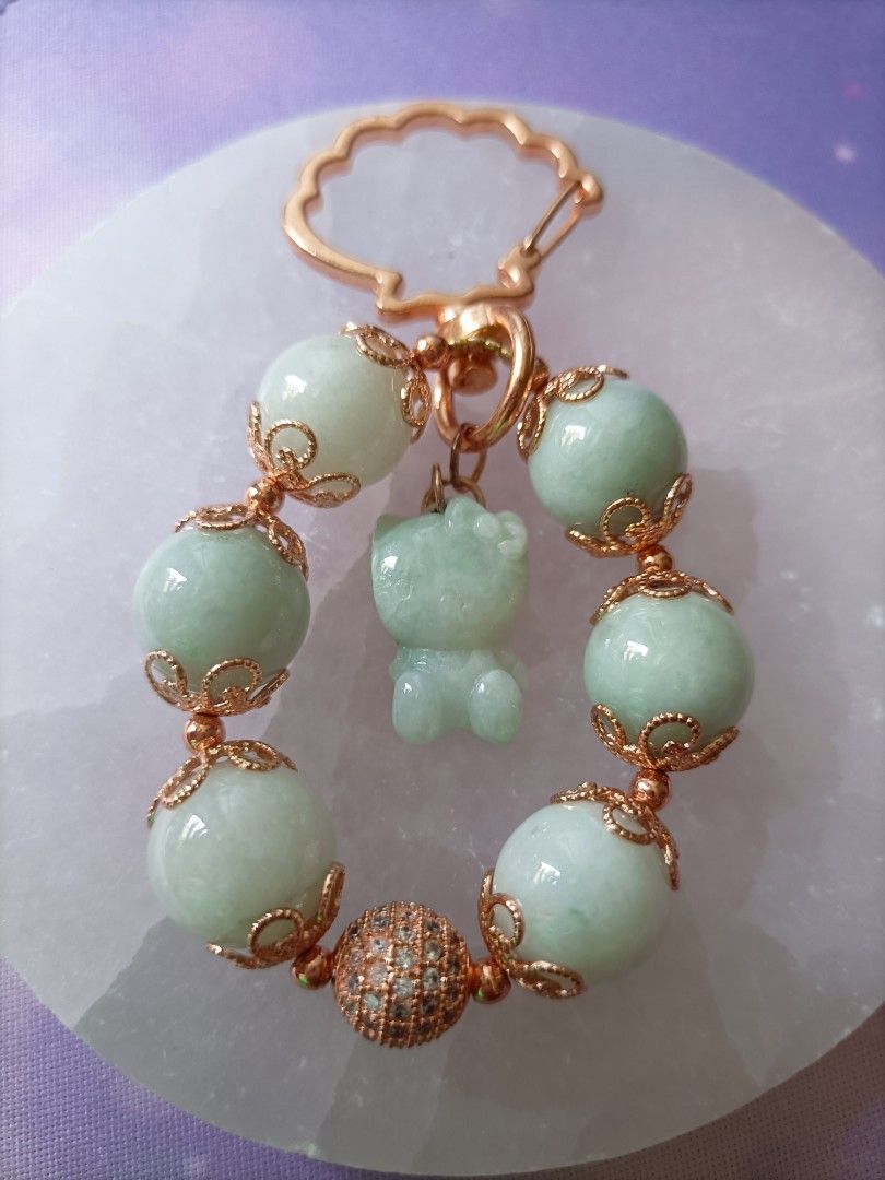Hello Kitty Jade Bag Charm, Women's Fashion, Watches & Accessories ...