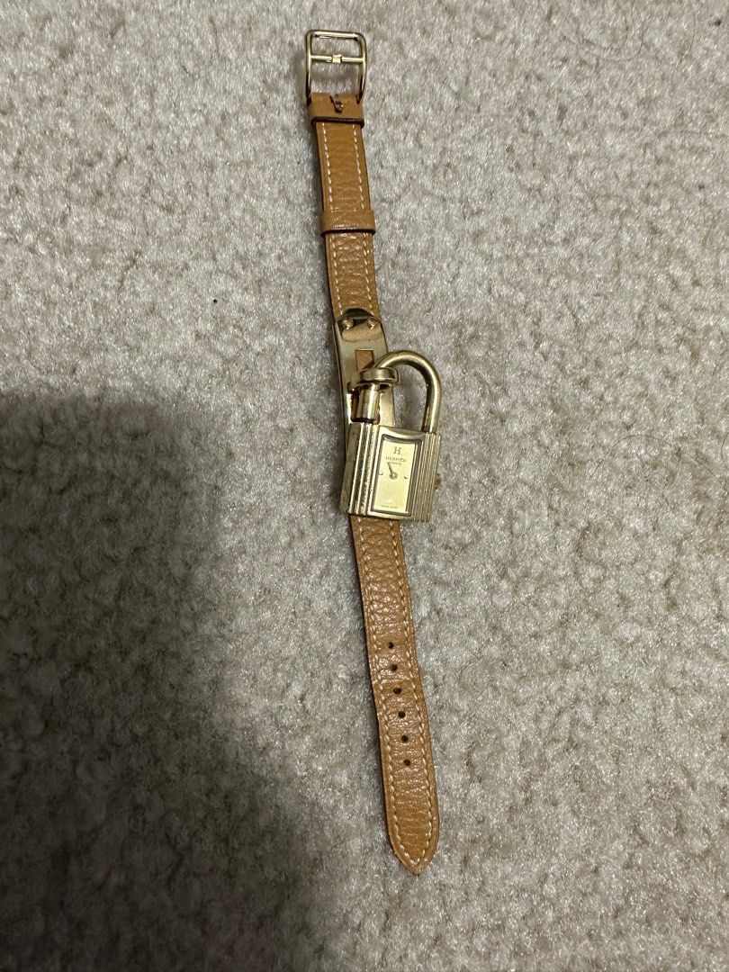 Hermes Kelly Watch GHW Vintage Preowned, Barang Mewah, Jam Tangan di ...
