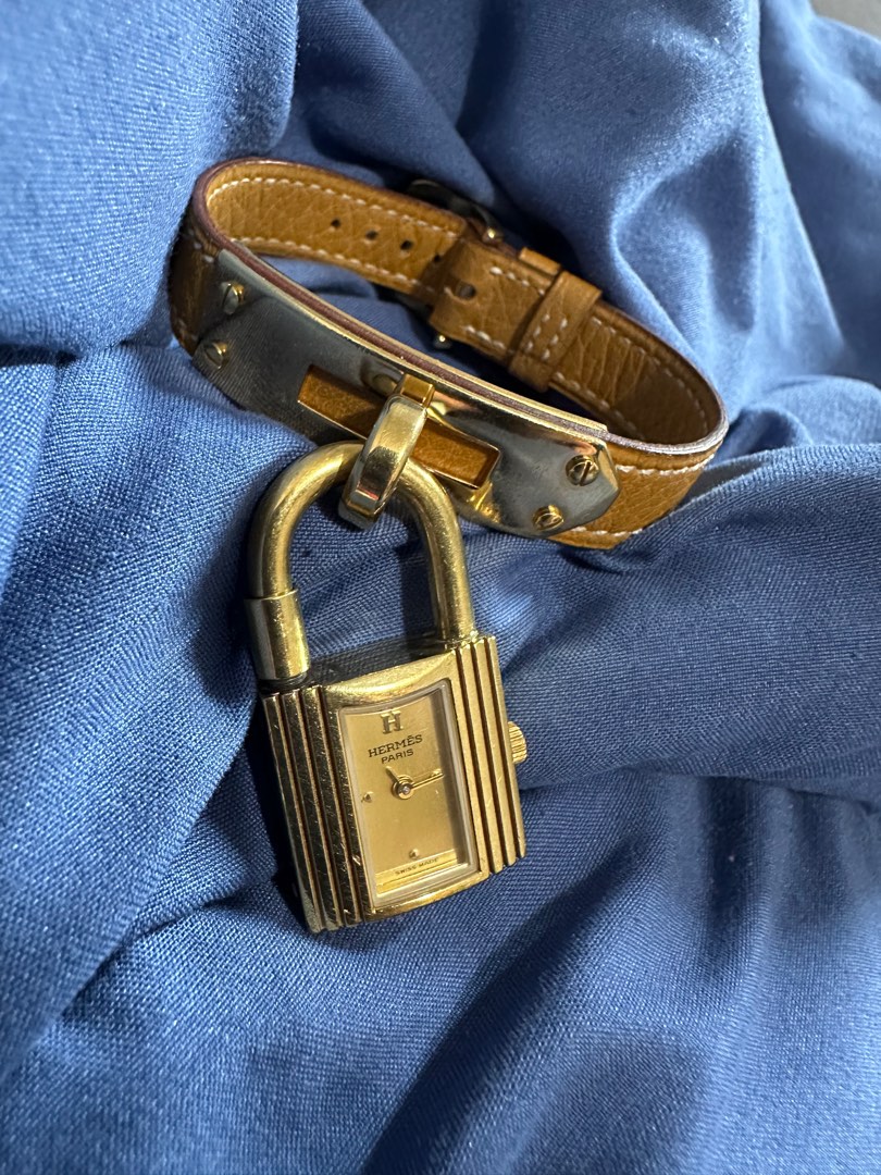 Hermes Kelly Watch GHW Vintage Preowned, Barang Mewah, Jam Tangan di ...