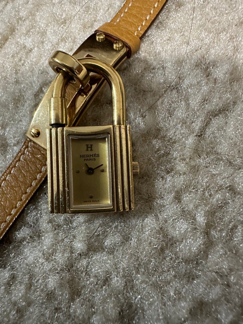 Hermes Kelly Watch GHW Vintage Preowned, Barang Mewah, Jam Tangan di ...