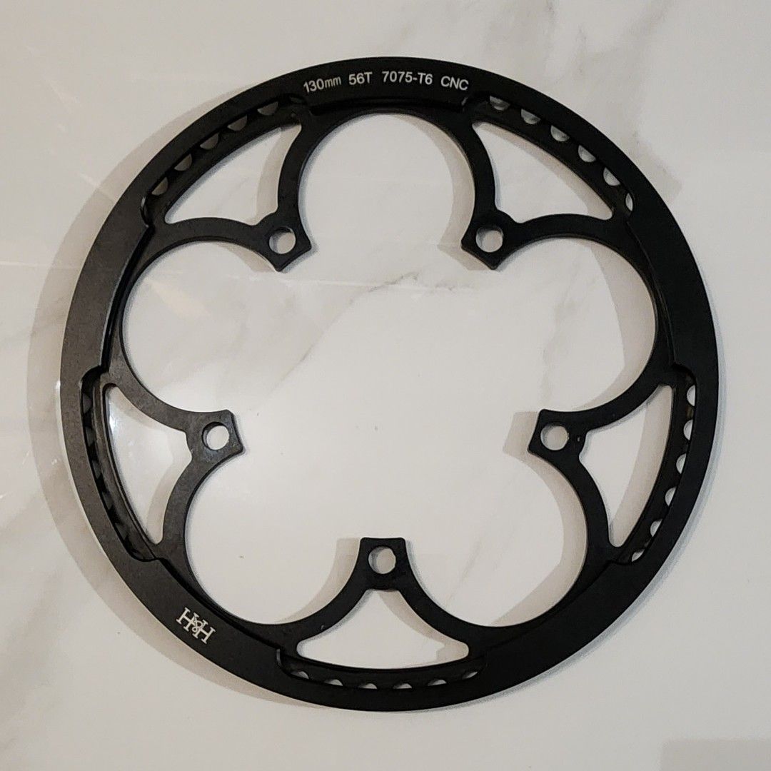 H&h unibody56T chainring with integrated chain guard for Brompton ...