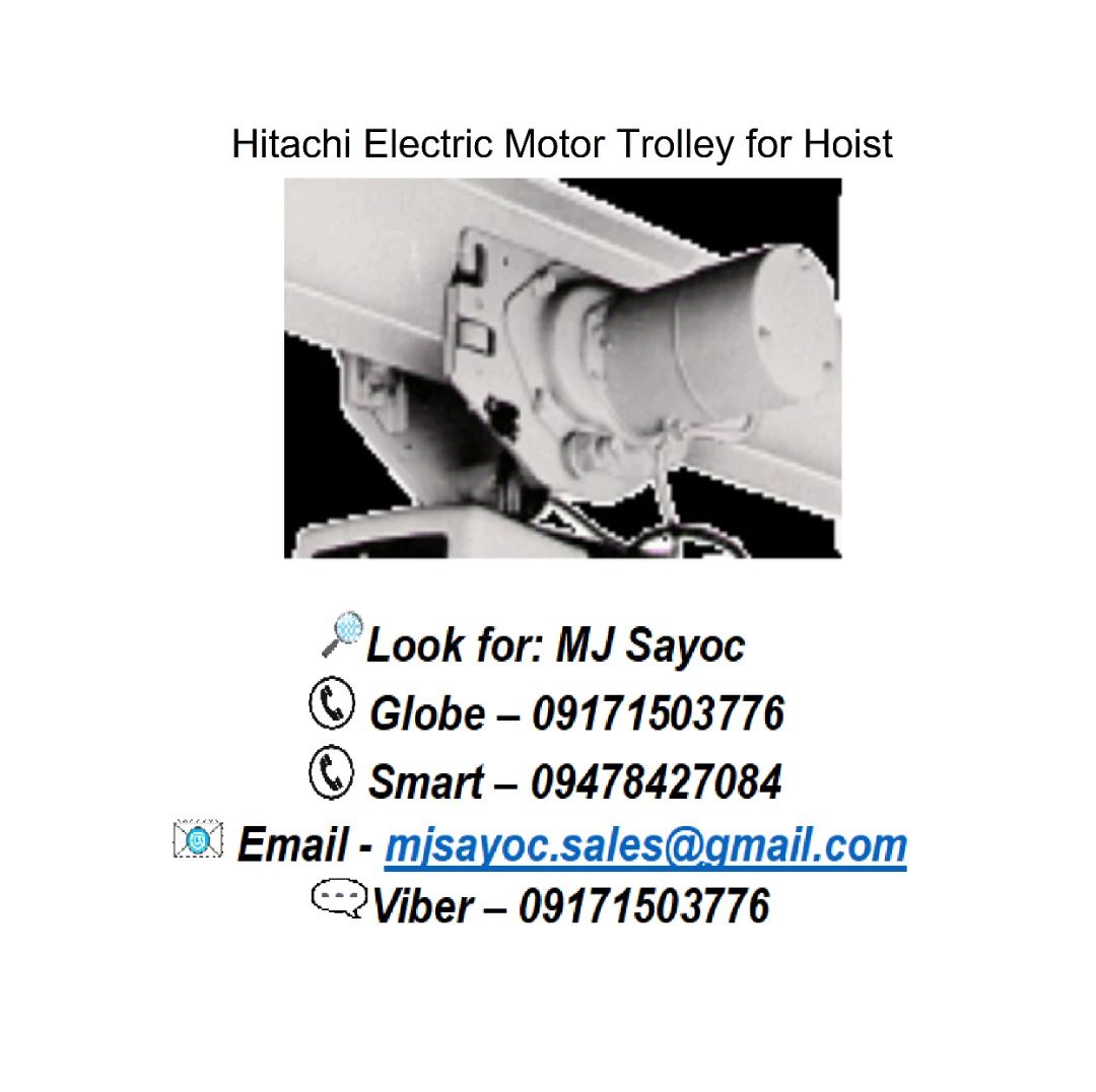 Hitachi Electric Motor Trolley for Hoist on Carousell