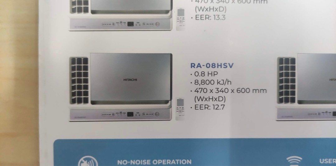HITACHI INVERTER AIRCON WINDOW TYPE, TV & Home Appliances, Air ...