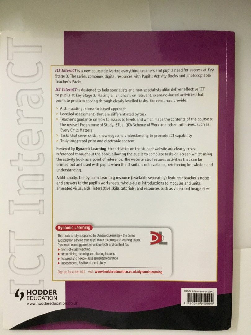 Hodder ICT Interact for KS3 Book 3, Hobbies & Toys, Books & Magazines, Textbooks on Carousell