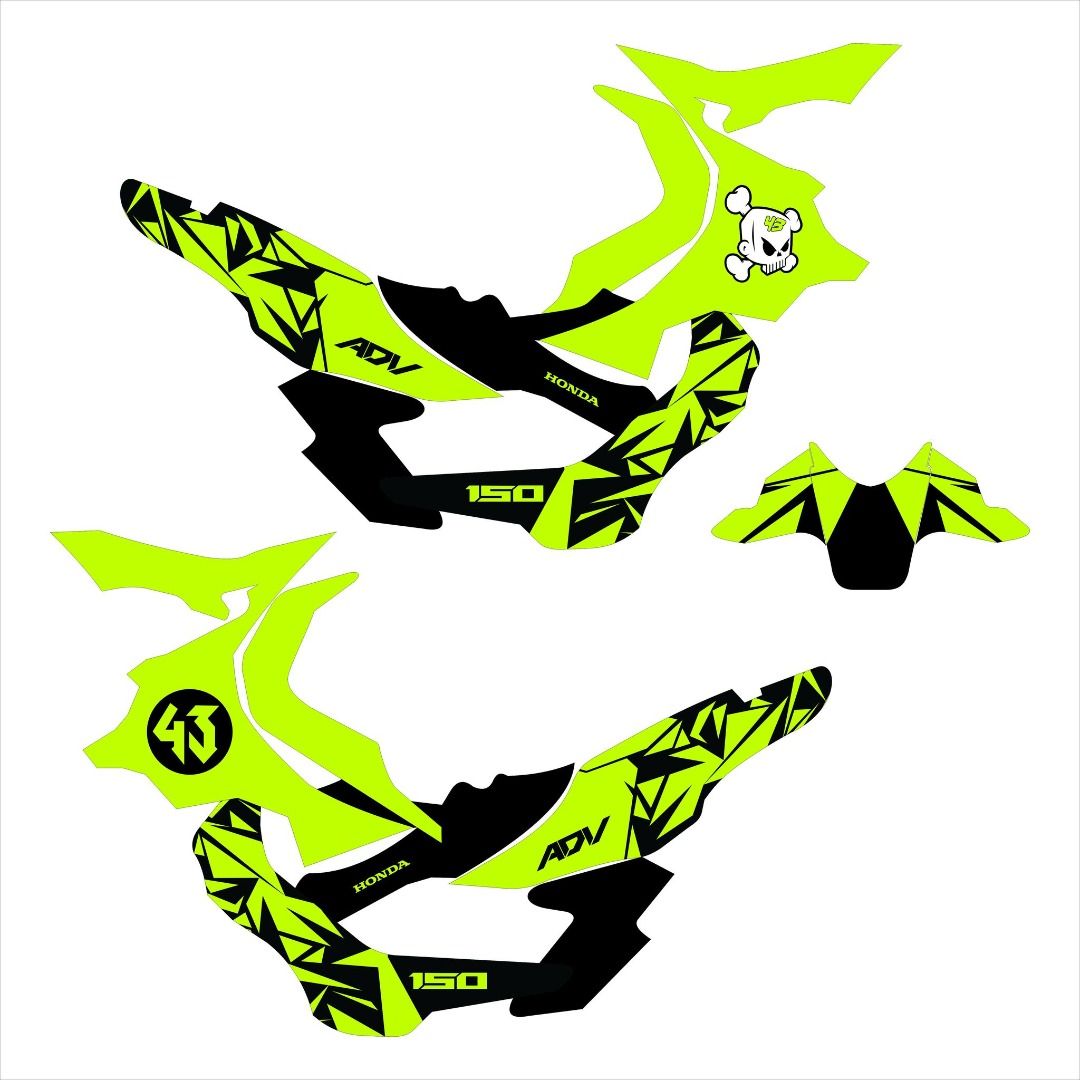 Honda ADV 150 Decals Sticker, Car Parts & Accessories, Emblem, Sticker ...