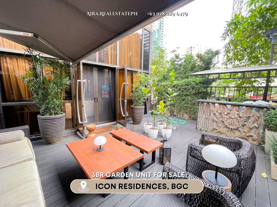 Icon Residences, BGC: Rare 3BR Garden Unit for Sale!, Property, For ...