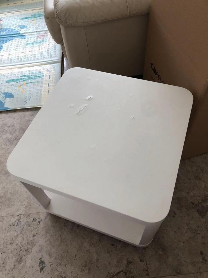 IKEA TINGBY Side table on castors, white, 50x50 cm, Furniture & Home ...