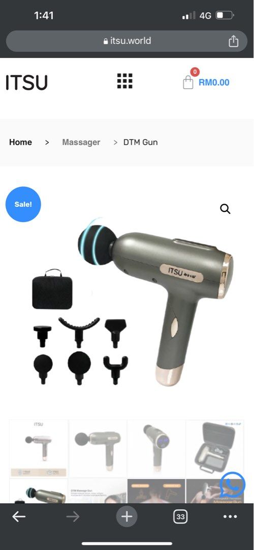 Itsu Massage Gun Health And Nutrition Massage Devices On Carousell