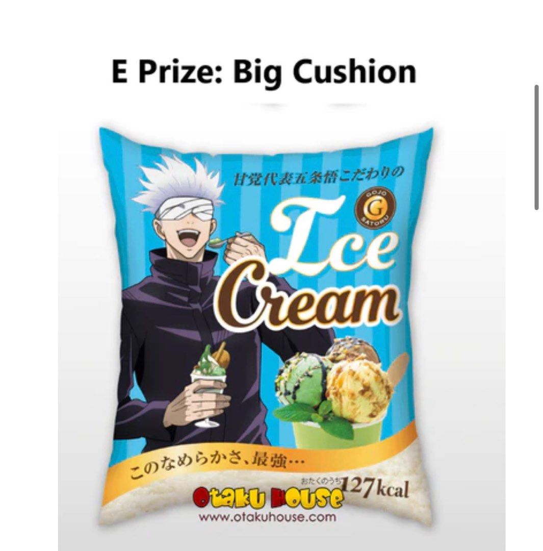 Jjk unprecedented gourmet boom kuji - gojo cushion , panda acrylic ...