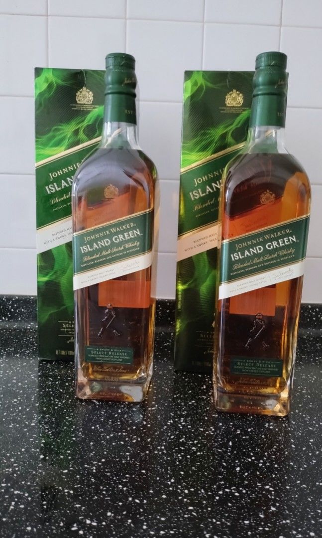 Johnnie Walker Island Green 1 Litre, Food & Drinks, Alcoholic Beverages ...