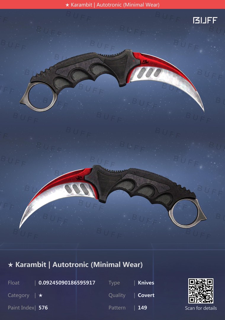 Karambit | Autotronic (Minimal Wear) CSGO, Video Gaming, Gaming ...