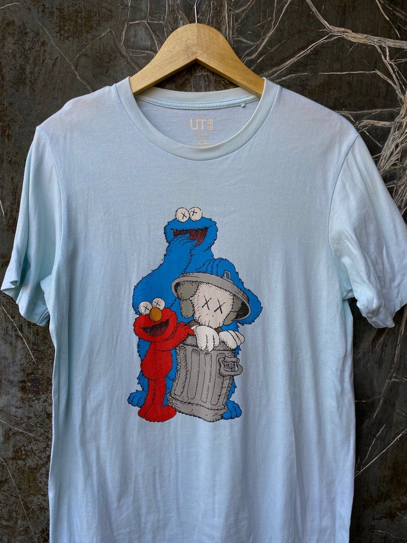 KAWS x Uniqlo x Sesame Street Companion Trash Can Tee on Carousell