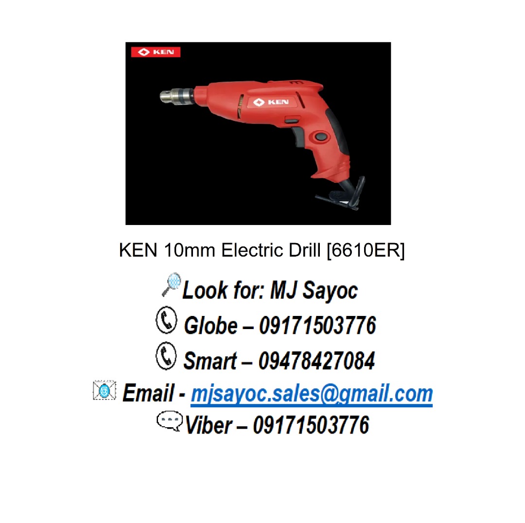 KEN 10mm Electric Drill [6610ER], Commercial & Industrial, Construction ...