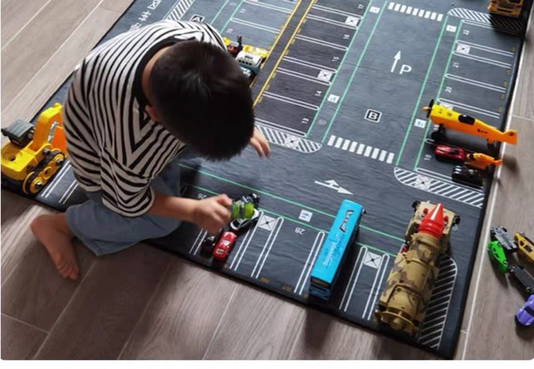 Kids Toy Car Racing Track Floor Mat, Hobbies & Toys, Toys & Games on ...