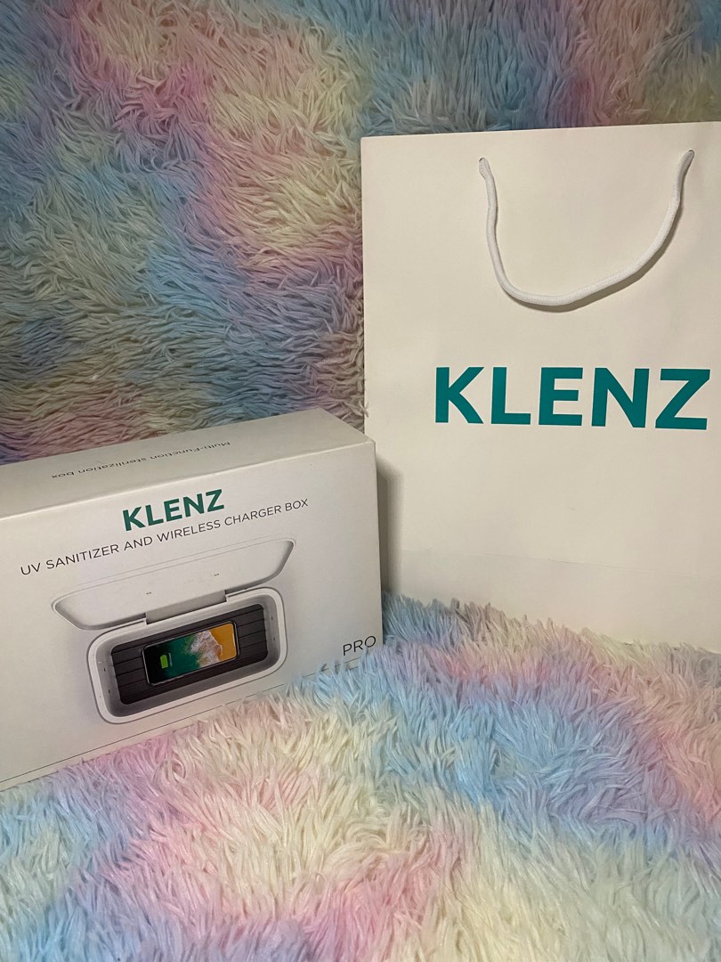 Klenz Uv Sanitizer and wireless charger box, Beauty & Personal Care ...