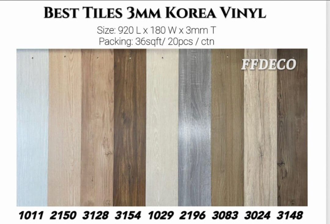 KOREAN VINYL TILE 3.0MM, Furniture & Home Living, Home Decor, Other ...