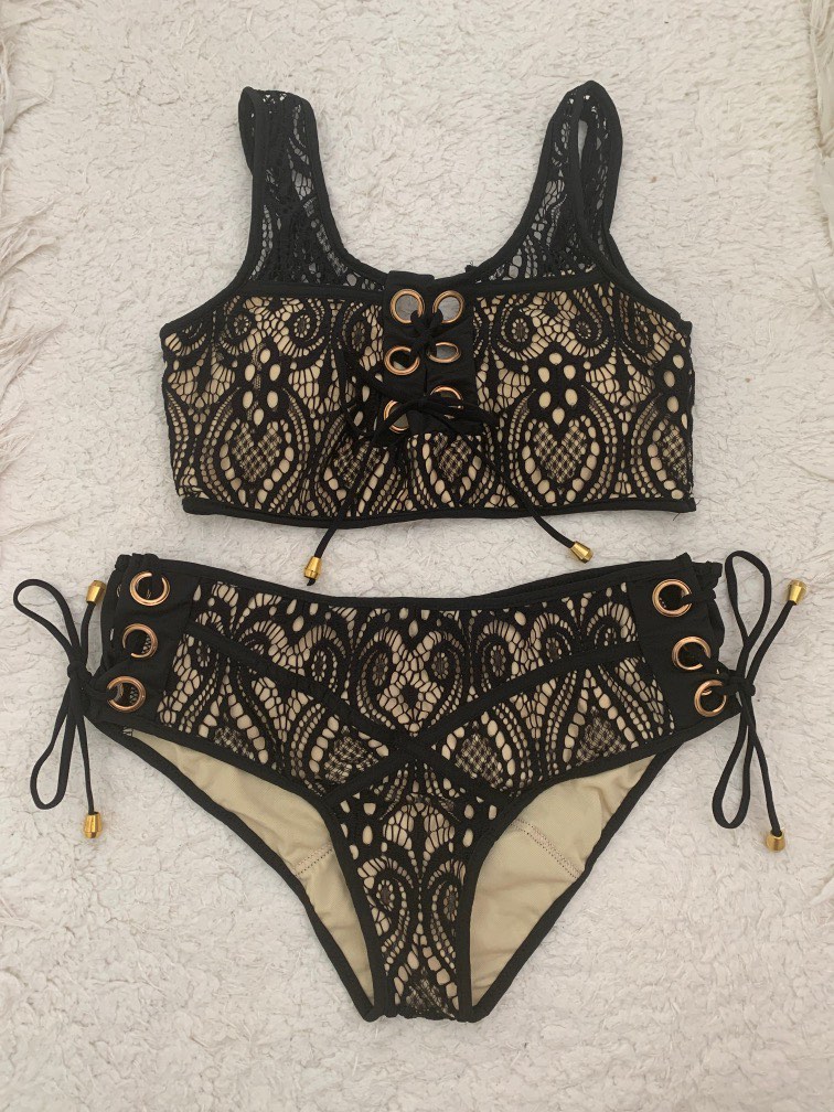 Lace Bikini Set, Women's Fashion, Swimwear, Bikinis & Swimsuits on ...