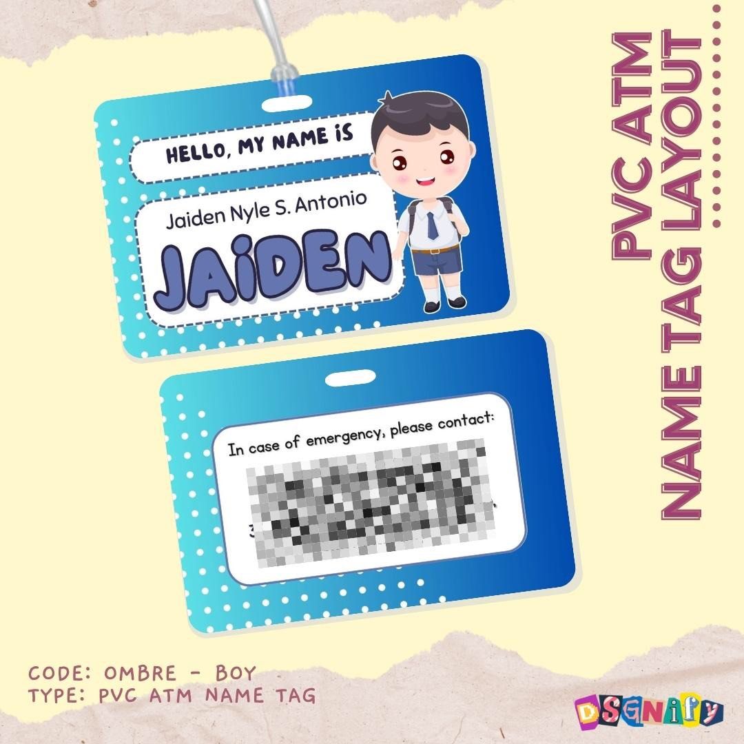 Laminated/PVC Name Tag - Bag Tag - Notebook Sticker - Subject Label ...
