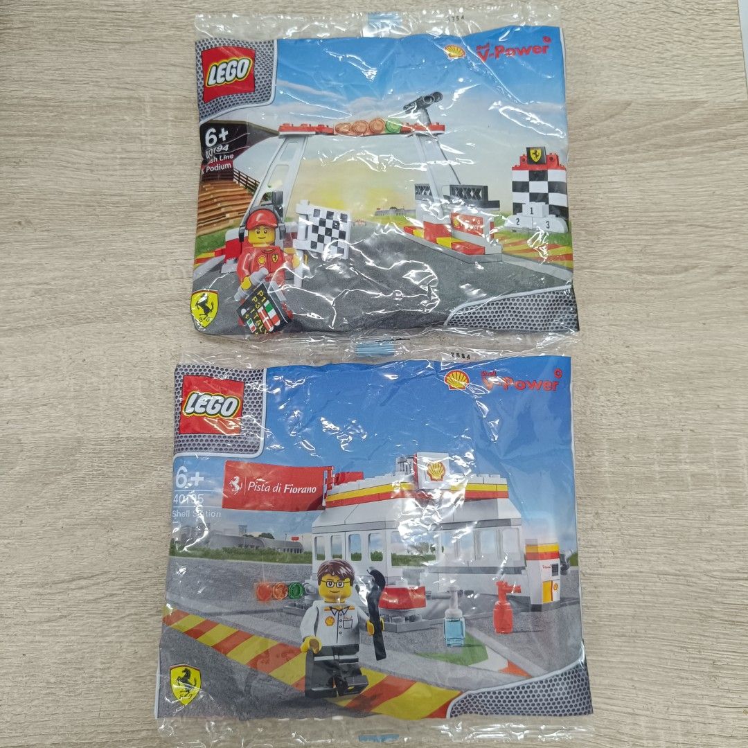 Lego 40194 Finish Line 40195 Shell Station, Toys & Collectibles, Mainan ...