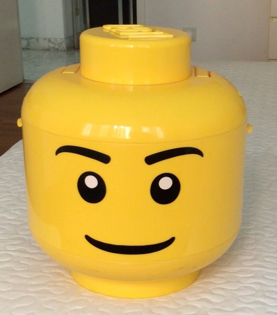 Lego head storage box, Furniture & Home Living, Home Improvement ...