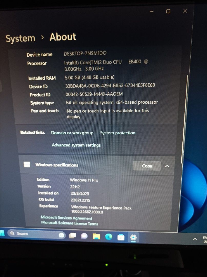 Lenovo Windows 11 Pro version 22H2 Desktop Set with 19" Monitor, 電腦＆科技 ...