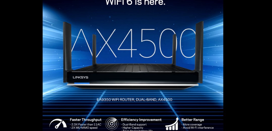 Linksys EA9350-HK AX4500 WiFi 6 雙頻 無線路由器 香港行貨, 電腦＆科技, 電腦周邊及配件, Wifi及上網 ...