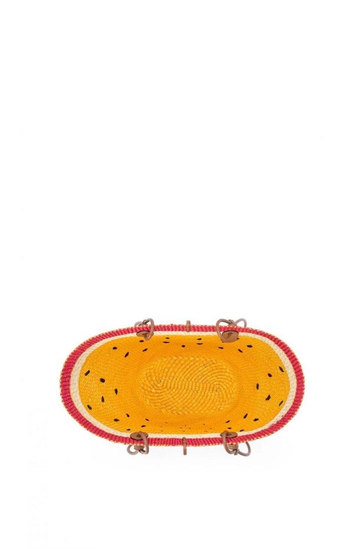 Loewe Passion Fruit Basket bag in iraca palm and calfskin, 名牌, 手袋及銀包 ...