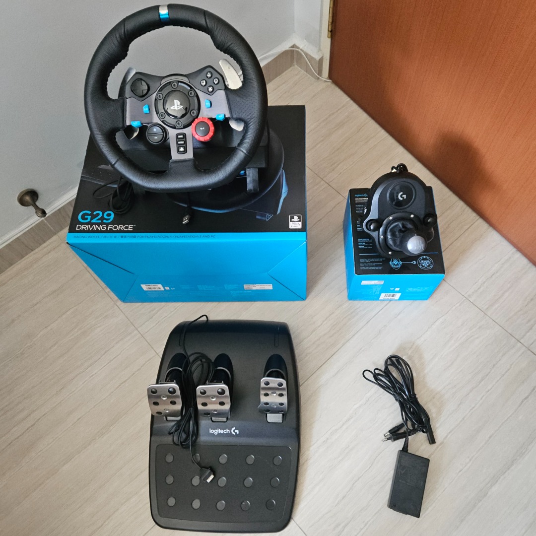 Logitech G Steering Wheel Pedals H Shifter Video Gaming Gaming Accessories Controllers