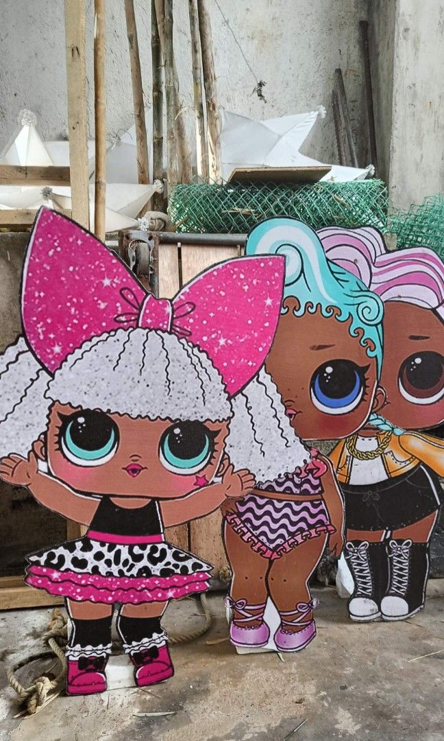 Lol standees for parties approx. 2.5ft esch, Hobbies & Toys, Stationary ...