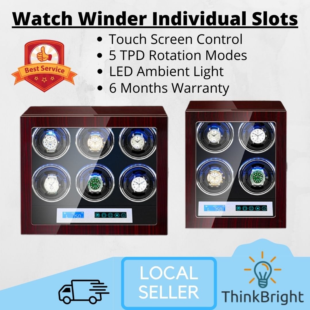 Luxury Individual Watch Winder Box 4/6/9 Slots Touch Screen Self ...