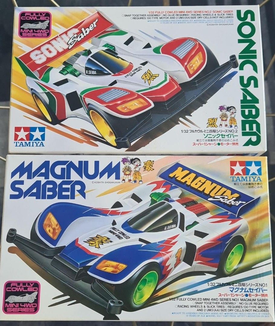 Magnum Saber & Sonic Saber Tamiya Mini 4wd, Hobbies & Toys, Toys ...