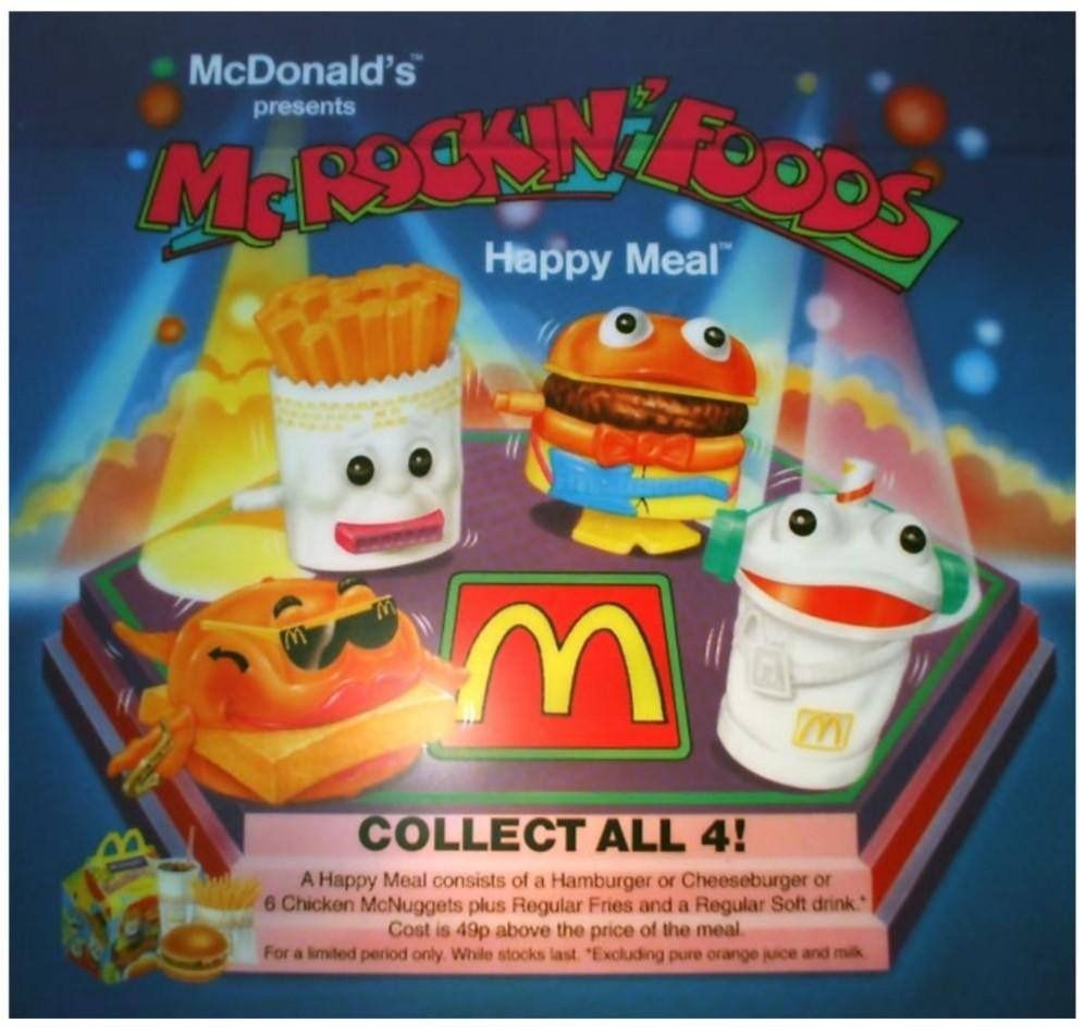 McDonald's Vintage 1991 McRockin' Foods - McDonalds McDonald McD Mekdi ...