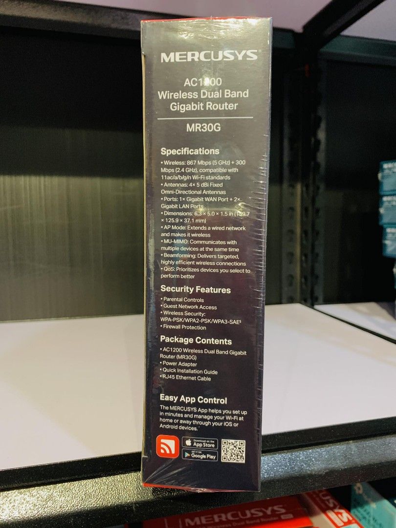 Mercusys MR30G AC1200 Wireless Dual Band Gigabit Router, Computers ...