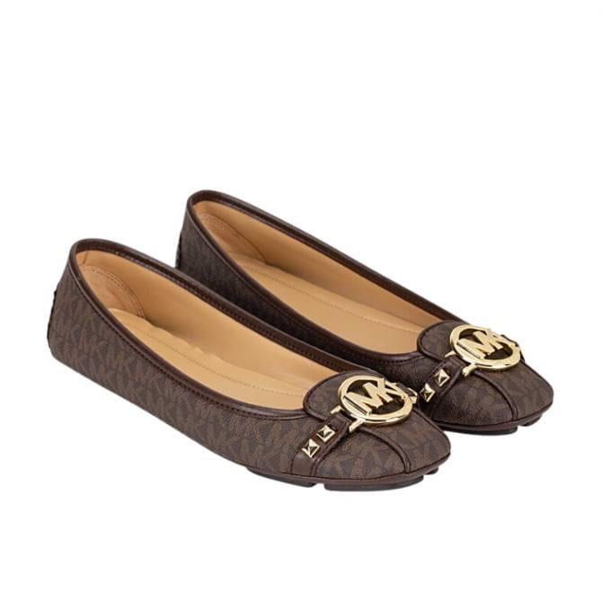 Michael Kors Fulton Moc Mini Mk Logo, Fesyen Wanita, Sepatu di Carousell
