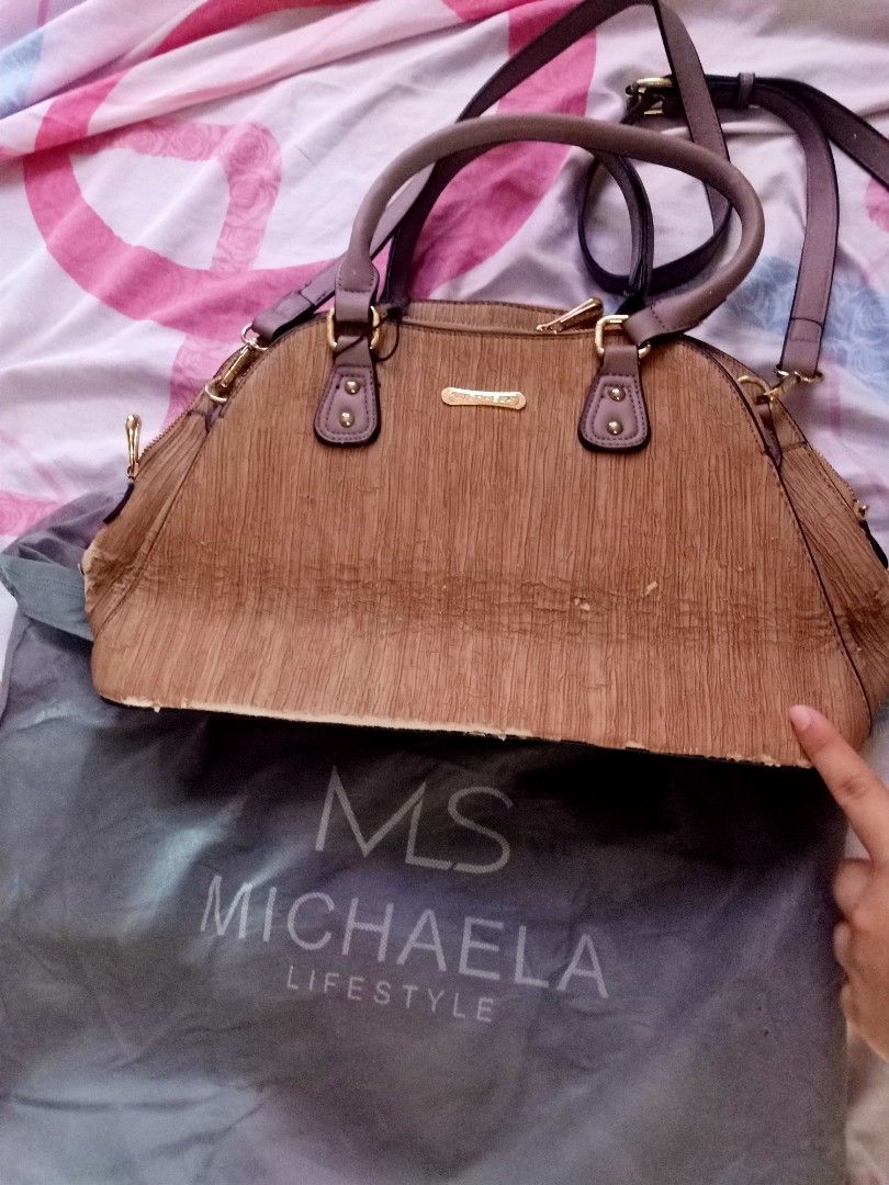 Michaela brown/nude hand/sling bag (FREE sa buyers) on Carousell