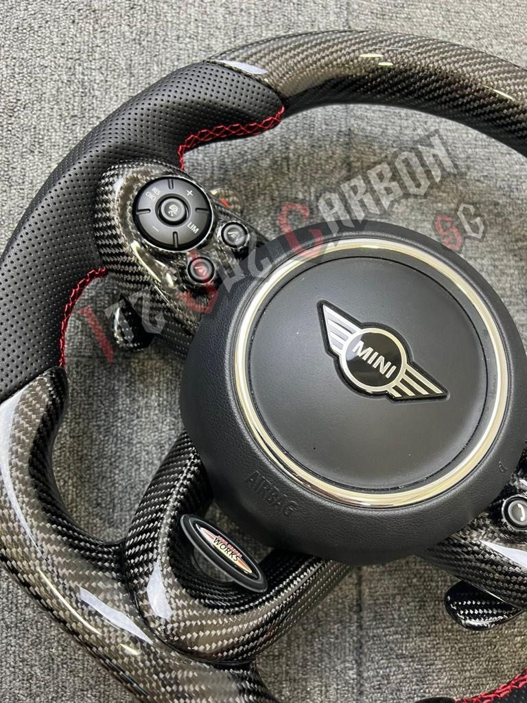 Mini Cooper F55 F56 F57 Carbon Fiber Steering Wheel, Car Accessories ...