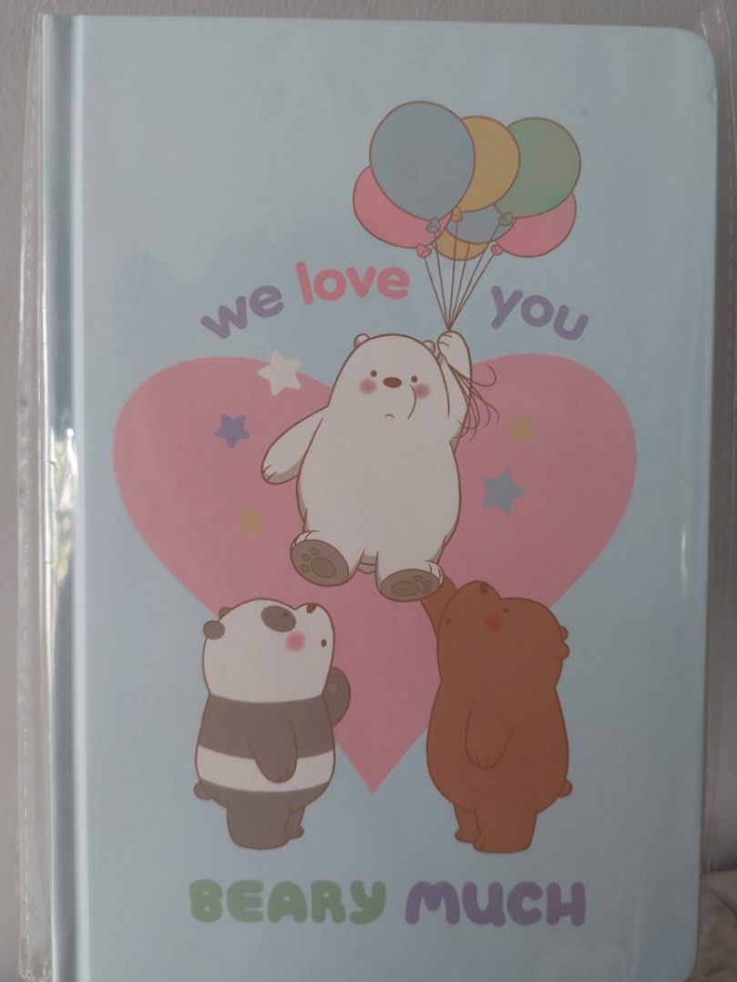 MINISO We Bare Bears A5 Memo Book Blue, Hobbies & Toys, Stationary ...