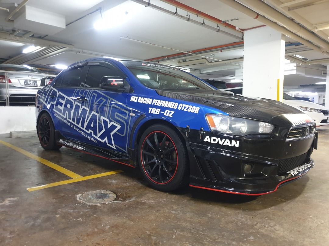 Mitsubishi Lancer Exo Bumper line stickers - Authentic Red 3M ...