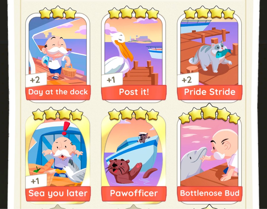 Monopoly Go - Day At The Dock, Post It, Pride Stride, Sea You Later ...