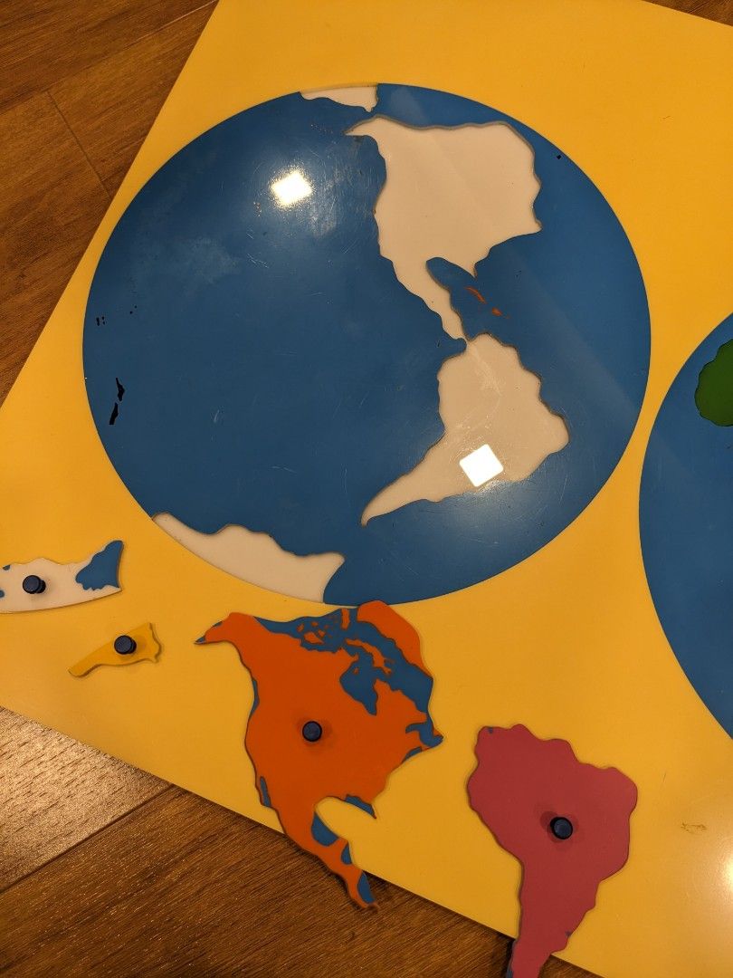 Montessori Jigsaw Puzzle Map of the World, Hobbies & Toys, Toys & Games ...