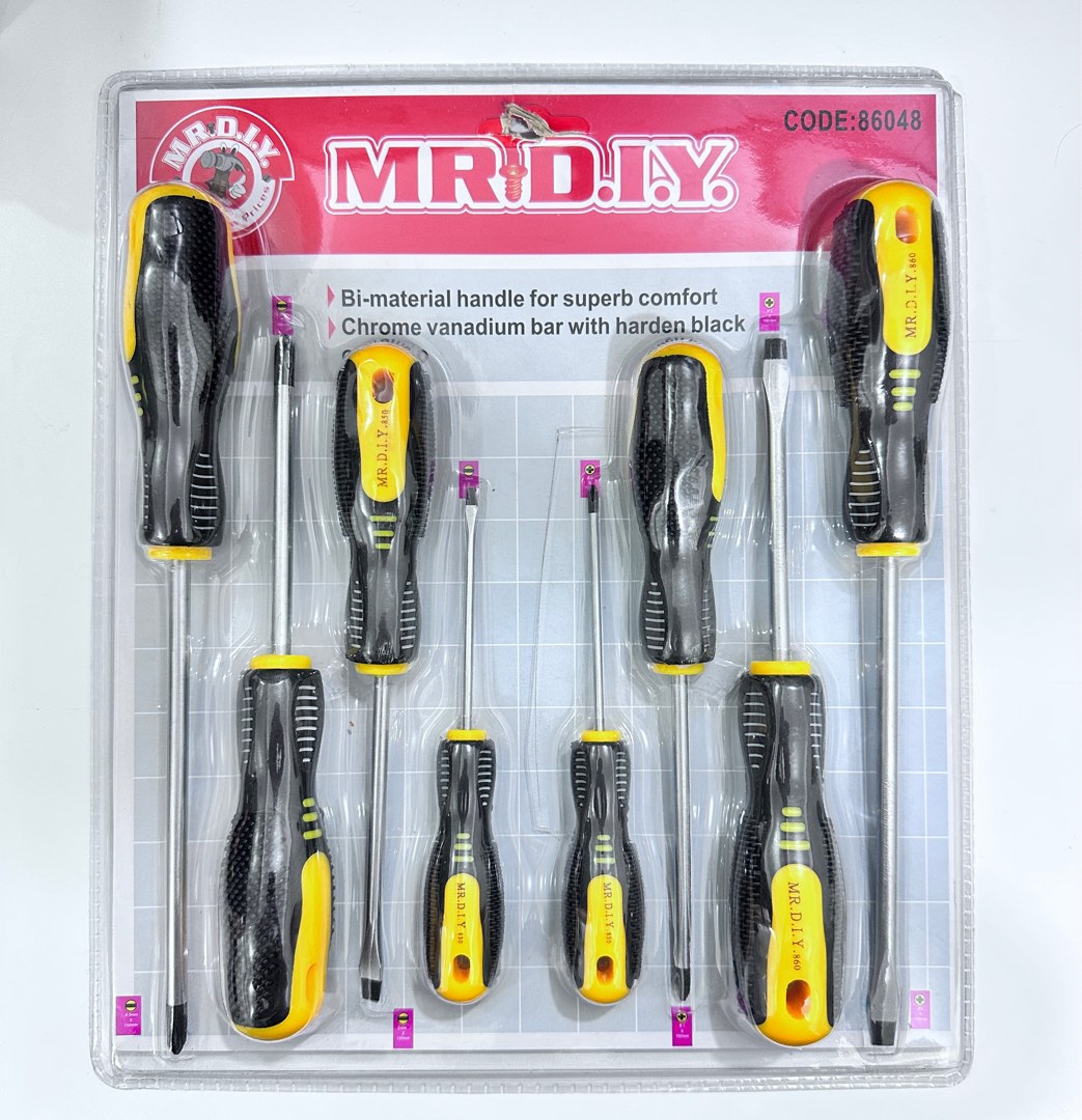 MR DIY screw driver set, Furniture & Home Living, Home Improvement ...