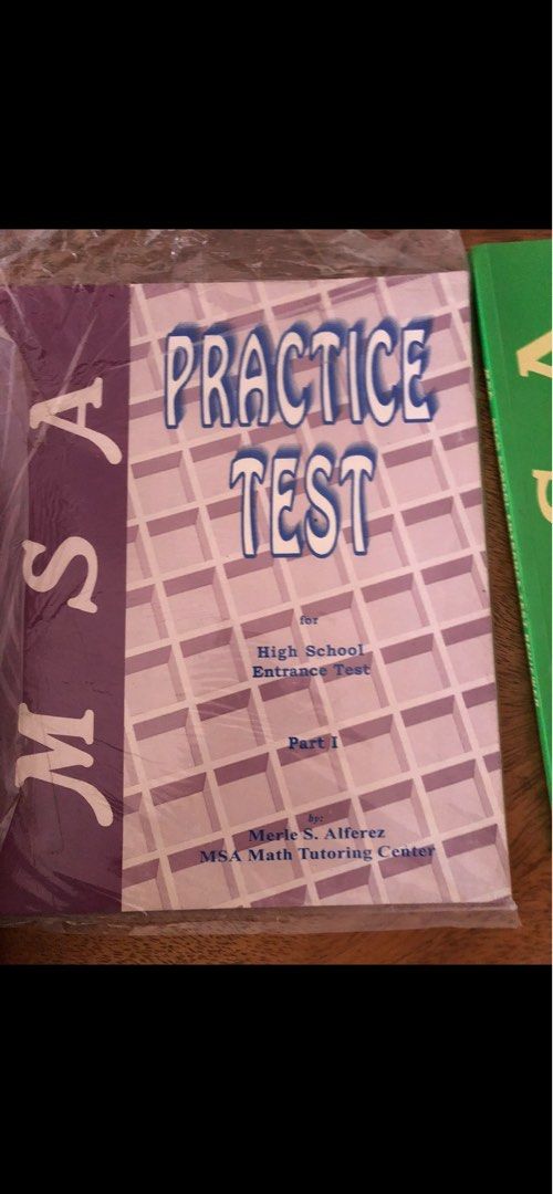 MSA high School entrance test reviewer, Hobbies & Toys, Books ...