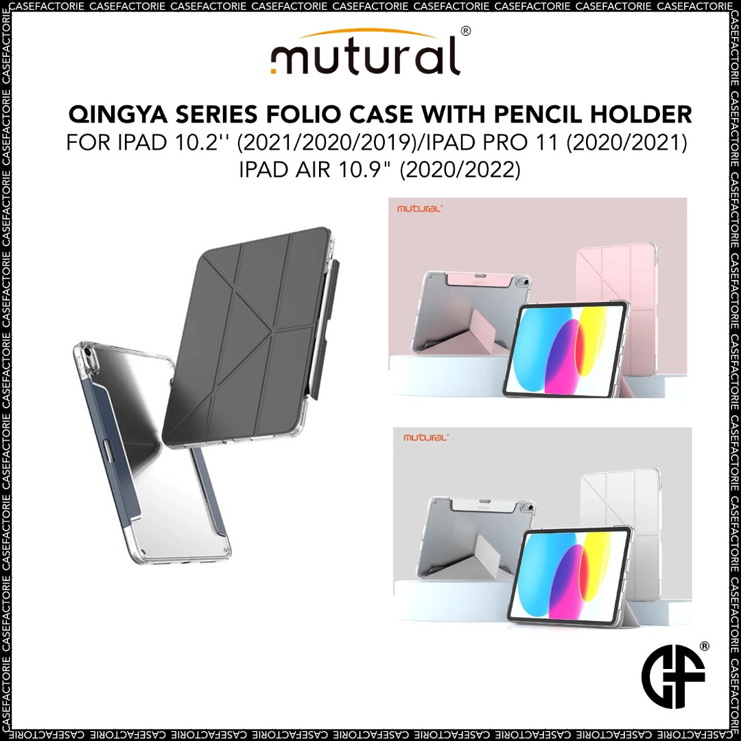 Mutural Qingya Series Folio Case for iPad Pro 11 (2020/2021)/ iPad 10.2 ...