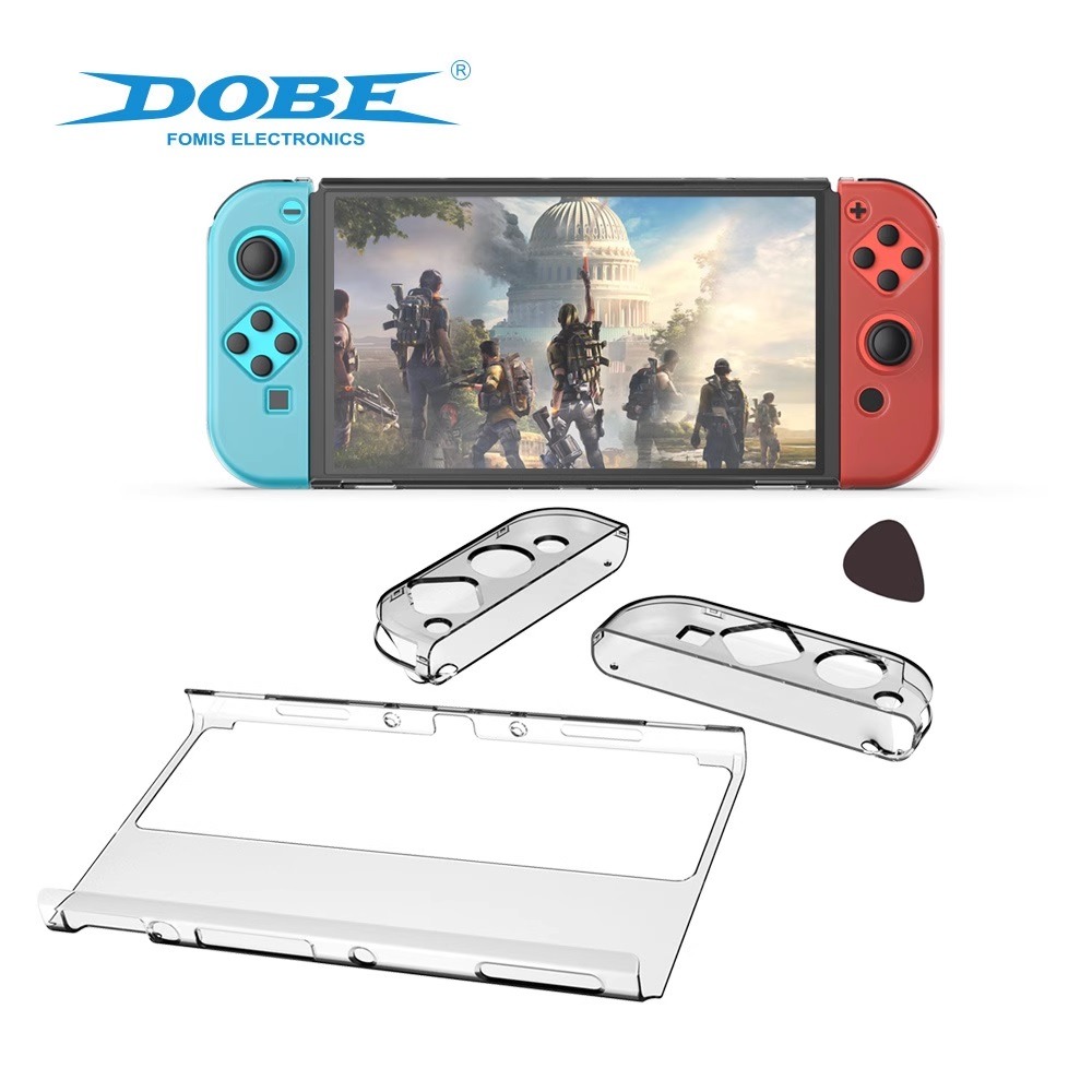 Nintendo Switch OLED Model DOBE Transparent Crystal Clear Full Coverage ...