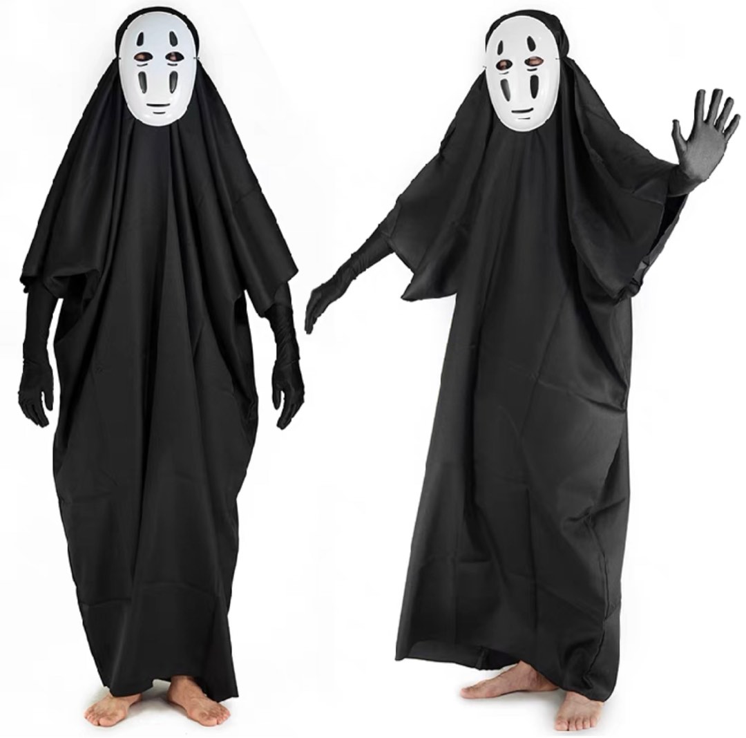 No face Kaonashi Costume, Men's Fashion, Tops & Sets, Sets ...