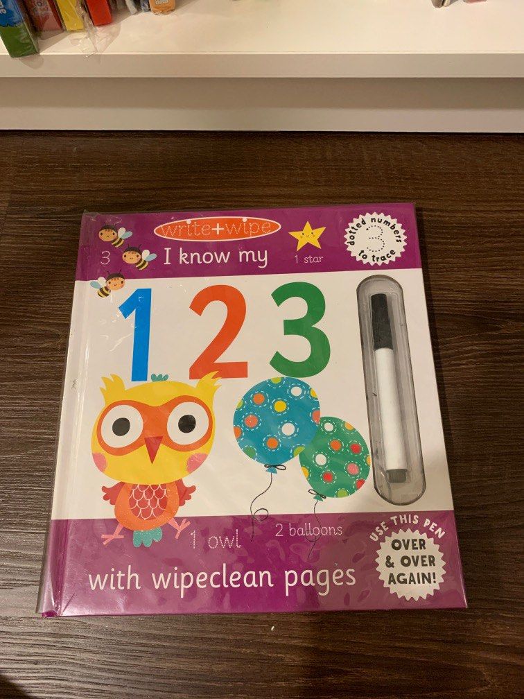 Number write+wipe book, Hobbies & Toys, Books & Magazines, Children's ...