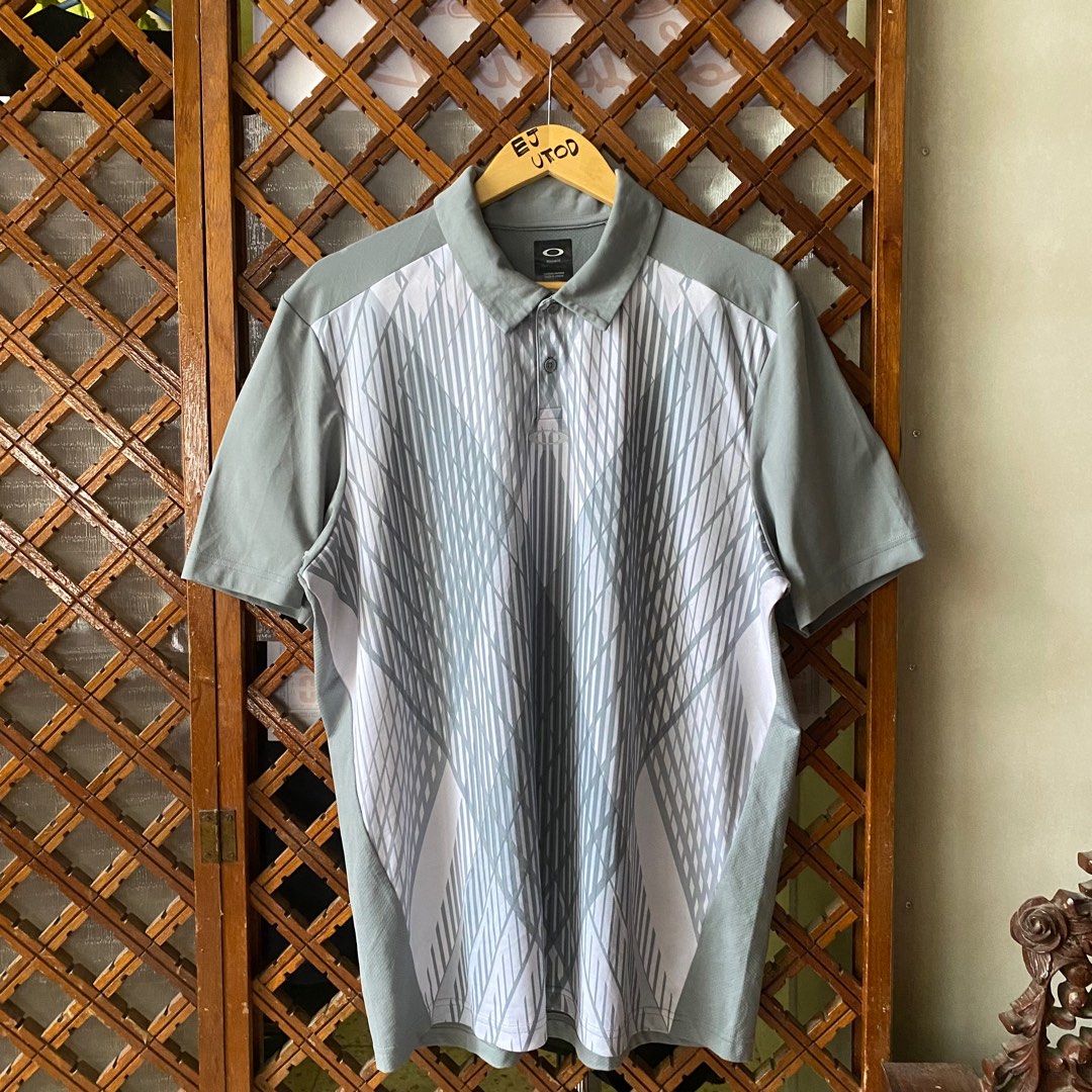 Oakley Cross Graphic Steel Gray Golf Polo Shirt | Size XL, Men's Fashion, Tops & Sets, Tshirts ...