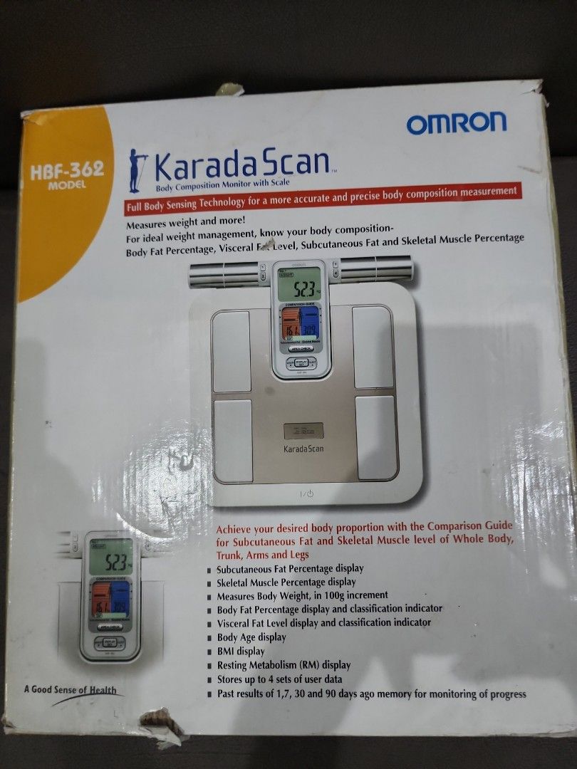 Omron karada scan body composition monitor scale, Health & Nutrition ...