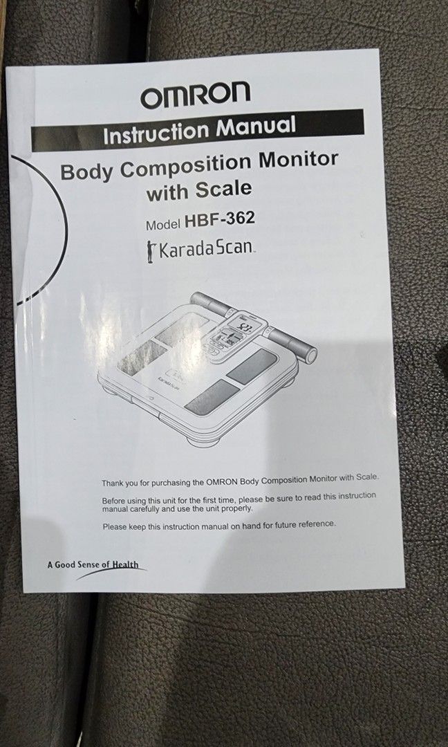 Omron karada scan body composition monitor scale, Health & Nutrition ...